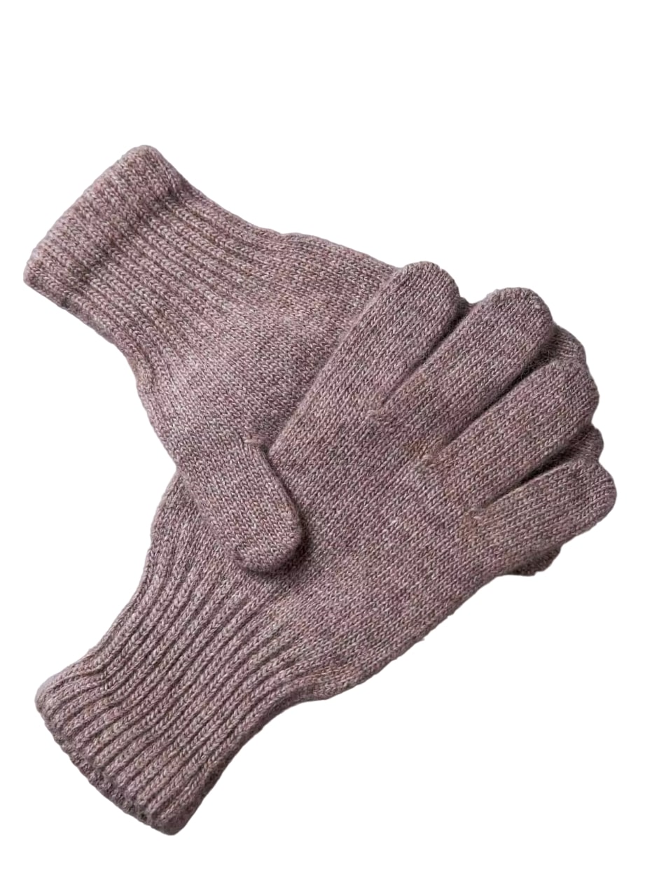 Light Brown Adult's Yak Wool Gloves (5 pairs) | Mongulai