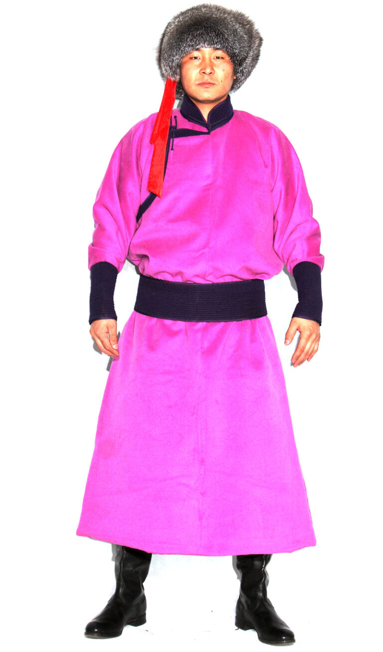 17 th Century Men's Pink Deel - Mongulai